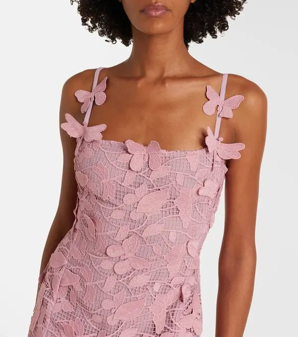 Blumarine Embroidered Lace Maxi Dress