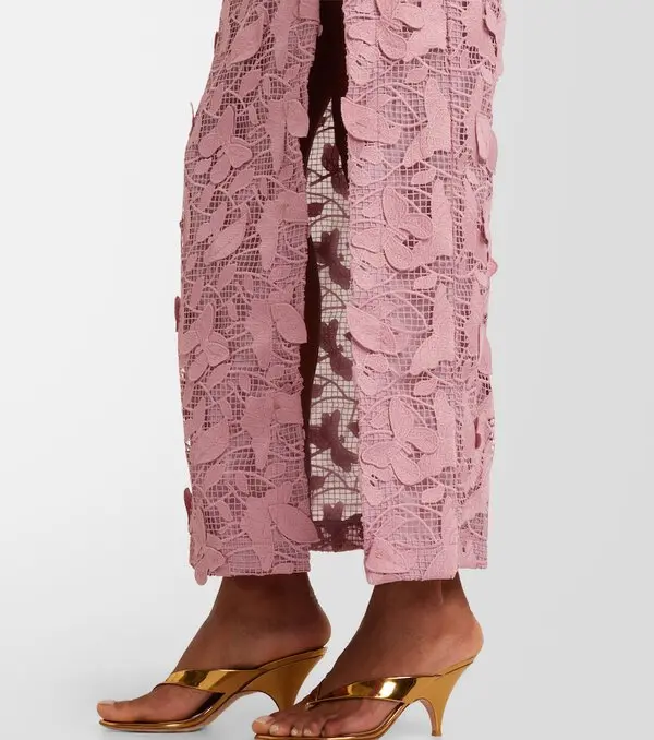 Blumarine Embroidered Lace Maxi Dress