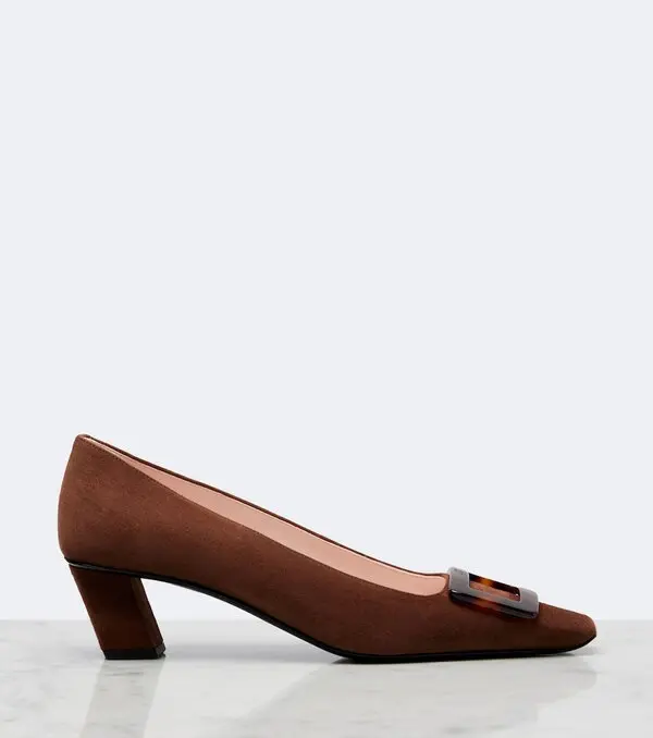 ROGER VIVIER Belle Vivier Suede Pumps