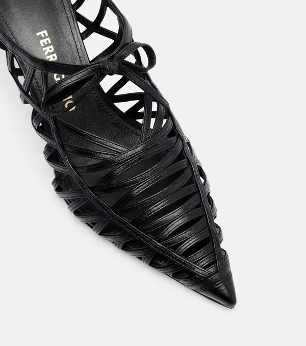 FERRAGAMO Cirry Leather Mules