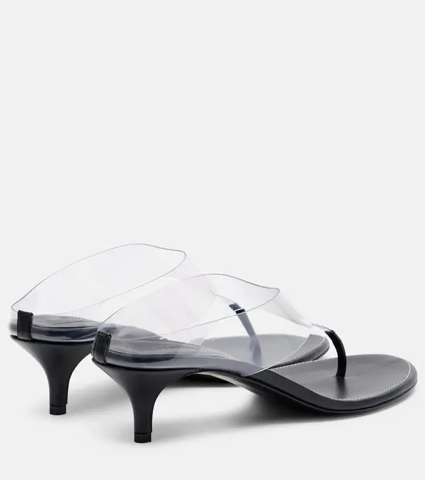 Magda Butrym Leather And Pvc Thong Sandals - Transparent