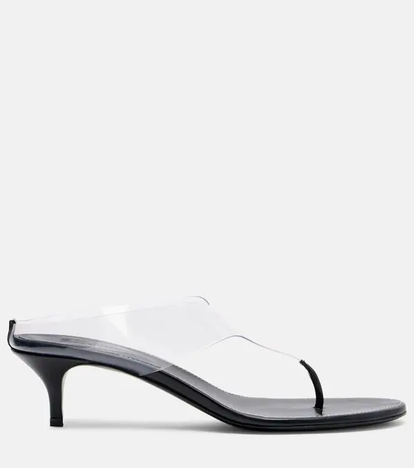 Magda Butrym Leather And Pvc Thong Sandals - Transparent