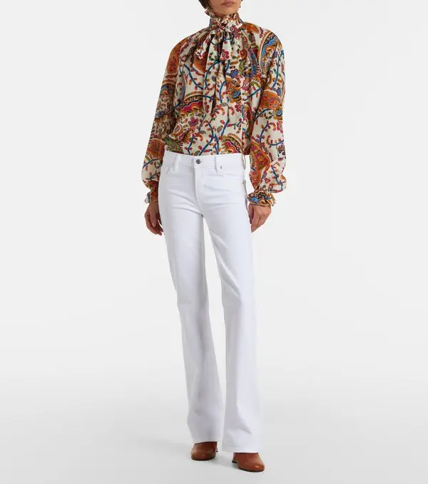 FRAME The Rodeo Bootcut Jeans - White