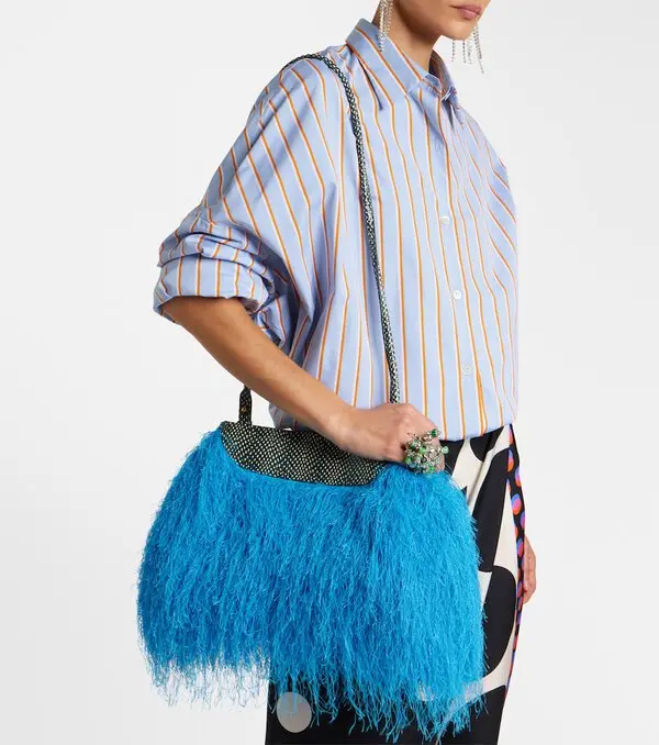 Dries Van Noten Leather-trimmed Crossbody Bag