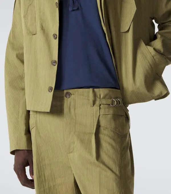 KIKO KOSTADINOV Egreta Striped Cotton-blend Tapered Pants