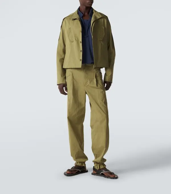 KIKO KOSTADINOV Egreta Striped Cotton-blend Jacket