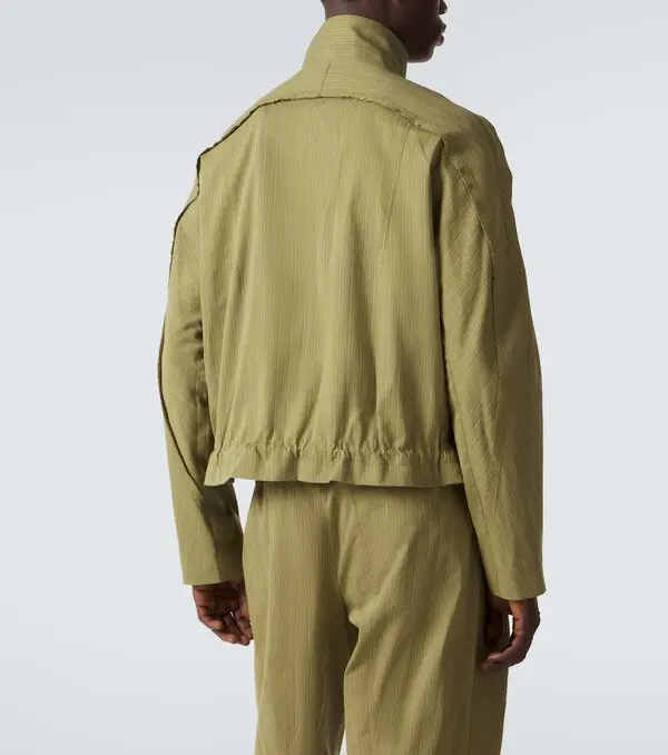KIKO KOSTADINOV Egreta Striped Cotton-blend Jacket