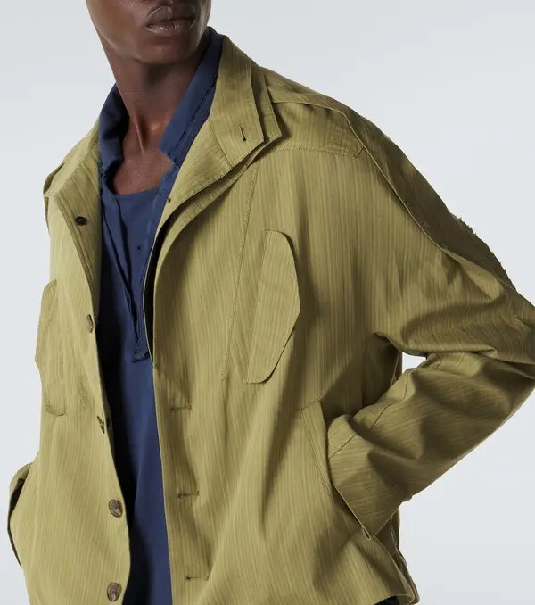 KIKO KOSTADINOV Egreta Striped Cotton-blend Jacket