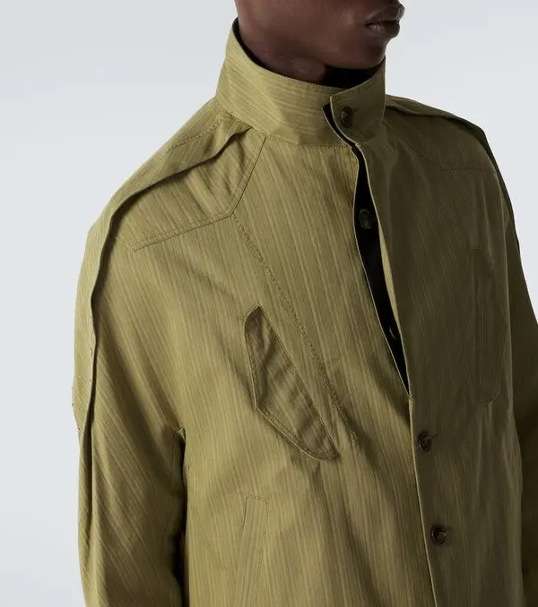 KIKO KOSTADINOV Egreta Striped Cotton-blend Jacket