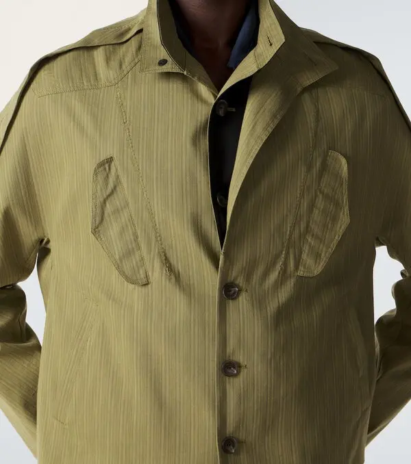 KIKO KOSTADINOV Egreta Striped Cotton-blend Jacket