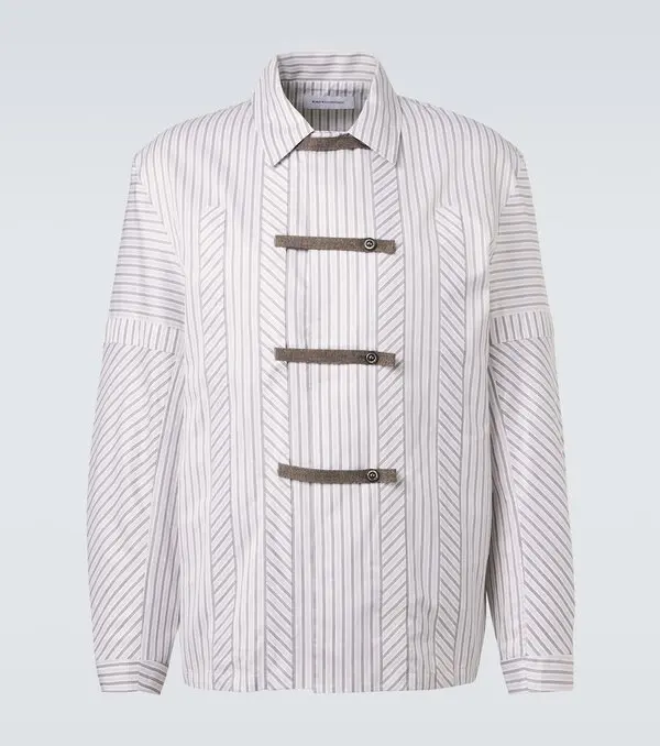 KIKO KOSTADINOV Kyan Striped Cotton Poplin Shirt - White