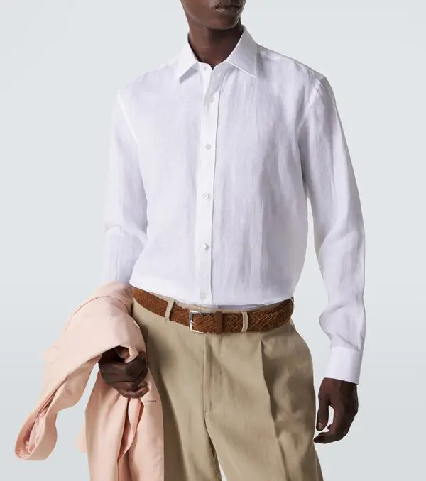Charvet Linen Shirt - White