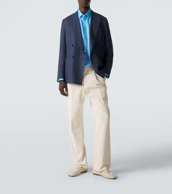 Charvet Linen Shirt - Blue
