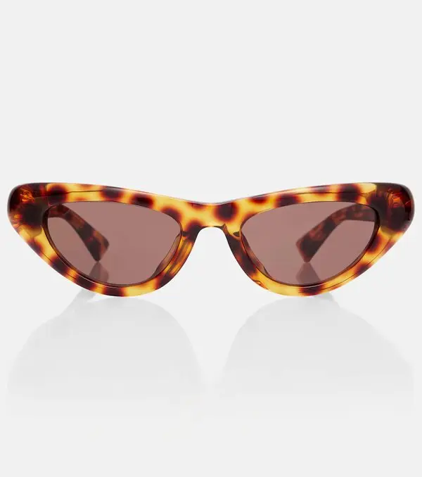 Bottega Veneta Curvy Cat-eye Sunglasses - Brown