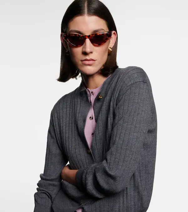 Bottega Veneta Curvy Cat-eye Sunglasses