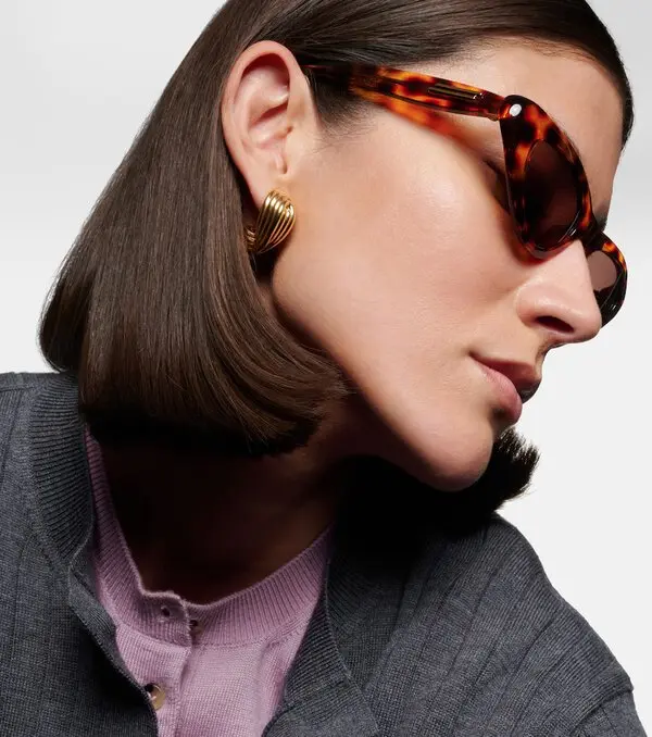 Bottega Veneta Curvy Cat-eye Sunglasses