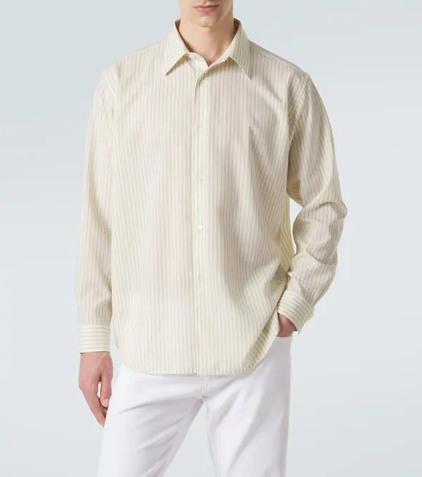 Auralee Striped Wool Shirt