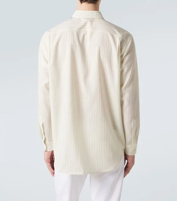 Auralee Striped Wool Shirt