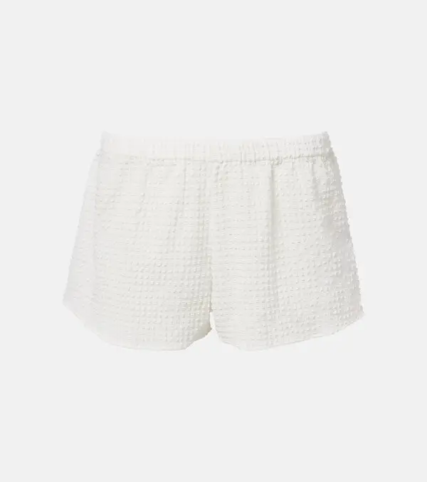 Hunza G Resort Seersucker Shorts - White