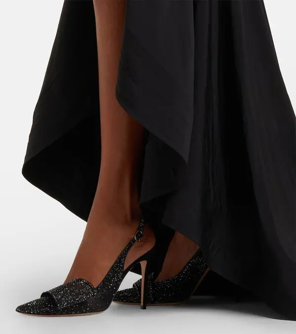 GIANVITO ROSSI Crystal-embellished Slingback Pumps