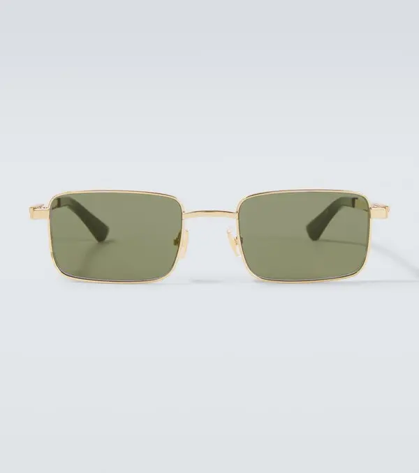 Bottega Veneta Classic Rectangular Sunglasses - Gold