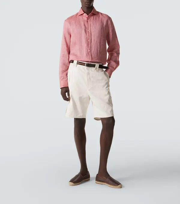 Brunello Cucinelli Leather-trimmed Espadrilles