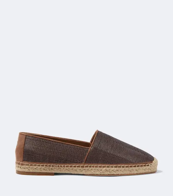 Brunello Cucinelli Leather-trimmed Espadrilles