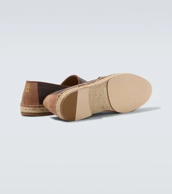 Brunello Cucinelli Leather-trimmed Espadrilles