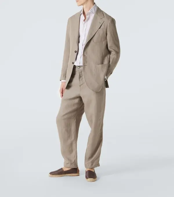 Brunello Cucinelli Linen Blazer - Grey