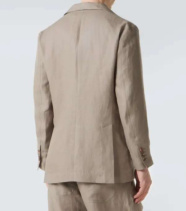 Brunello Cucinelli Linen Blazer - Grey
