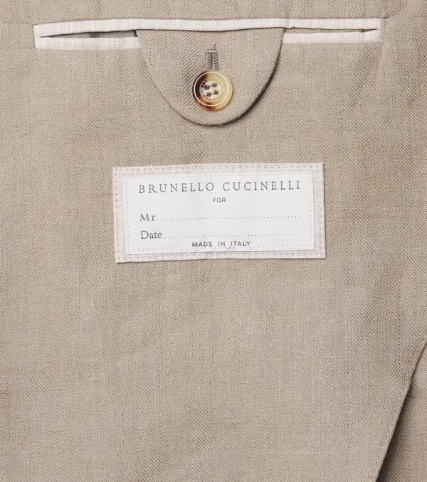 Brunello Cucinelli Linen Blazer - Grey