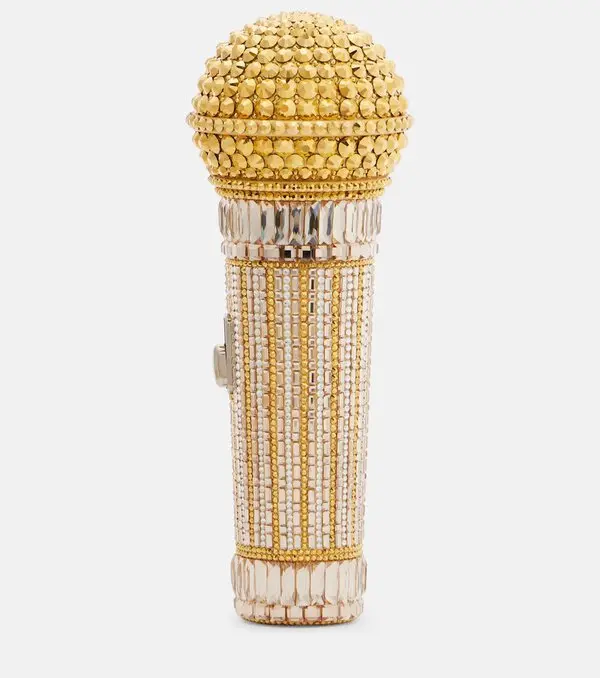 Judith Leiber Microphone Crystal Clutch - Gold
