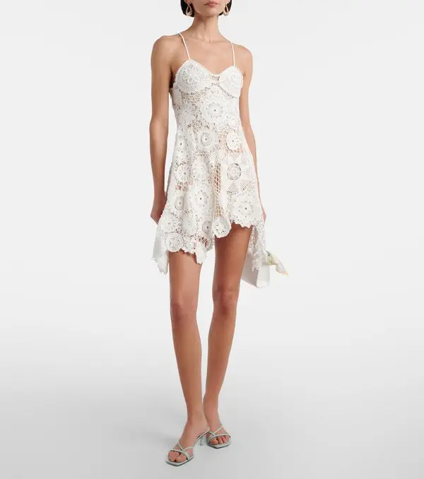 self portrait white crochet dress White Crochet Maxi Dress
