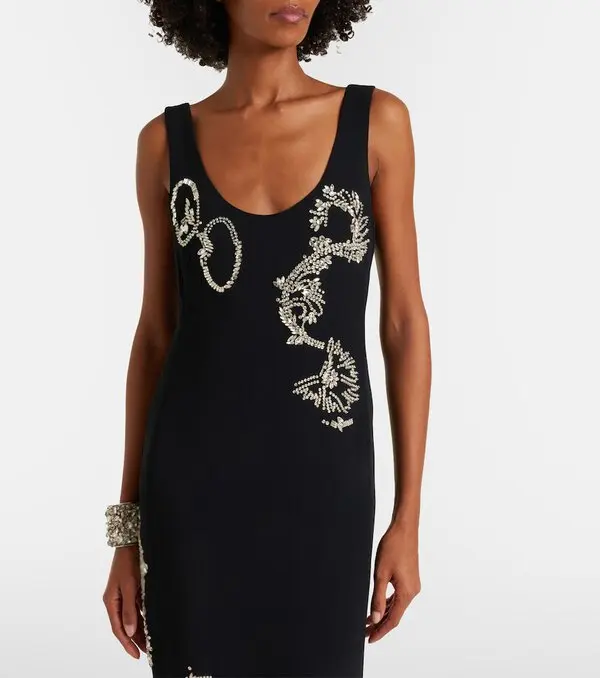 Dries Van Noten Embellished Gown - Black