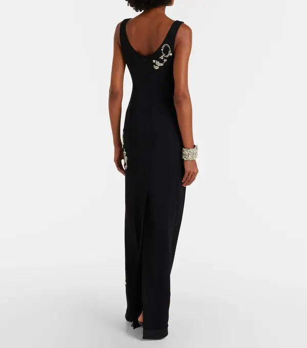 Dries Van Noten Embellished Gown - Black