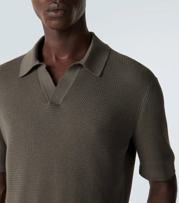 Zegna Knitted Cotton Polo Shirt