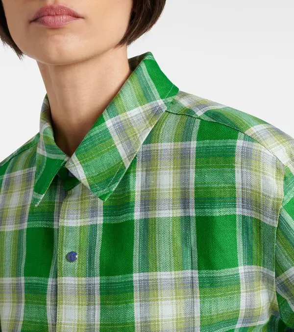 GOD'S TRUE CASHMERE Harbor Linen Shirt With Lapis Lazuli