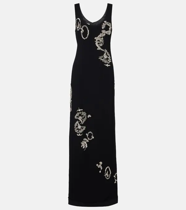 Dries Van Noten Embellished Gown - Black