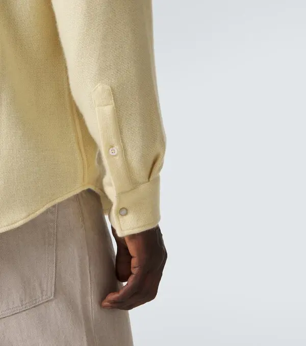 GOD'S TRUE CASHMERE Cashmere Shirt With Moonstone