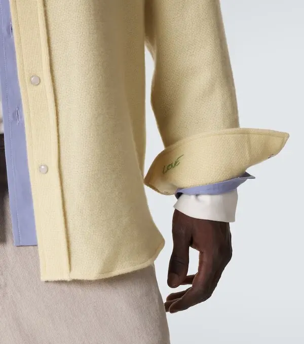 GOD'S TRUE CASHMERE Cashmere Shirt With Moonstone