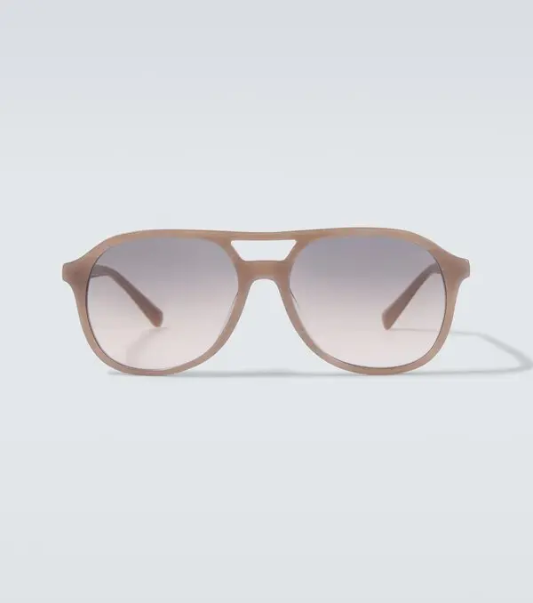 Brunello Cucinelli Aviator Sunglasses - Brown