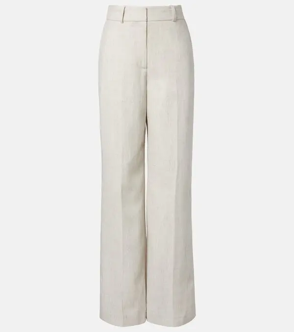 JOSEPH Arven Linen And Cotton Straight Pants