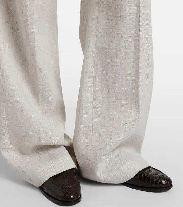 JOSEPH Arven Linen And Cotton Straight Pants