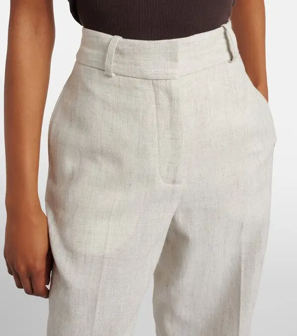 JOSEPH Arven Linen And Cotton Straight Pants