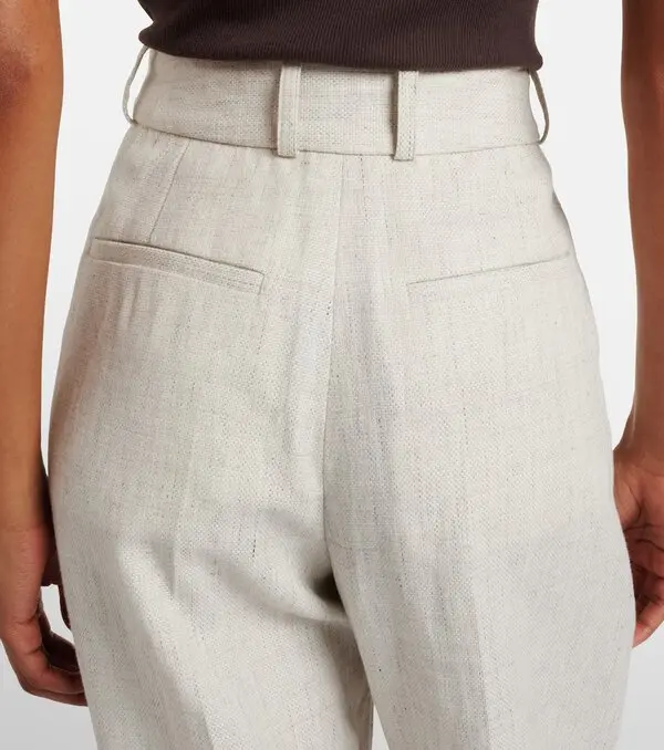 JOSEPH Arven Linen And Cotton Straight Pants