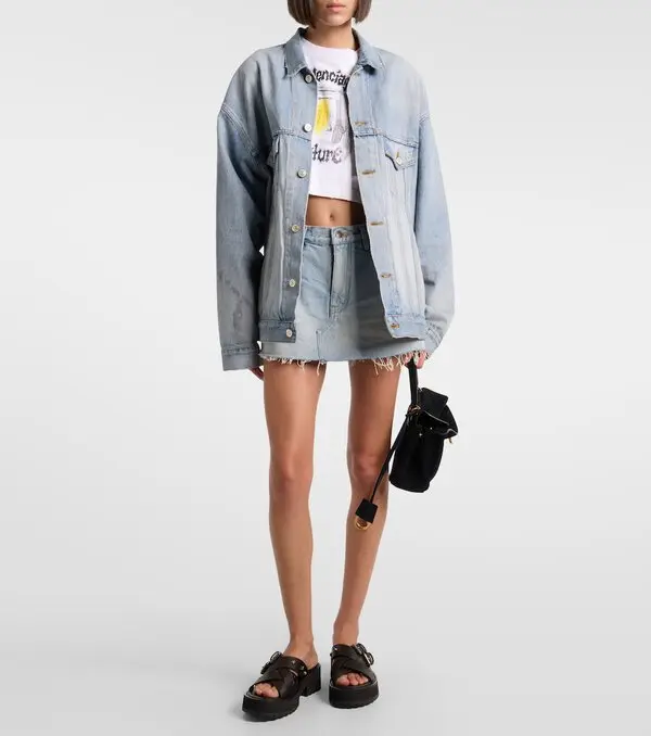 Balenciaga Light Denim Skort - Blue