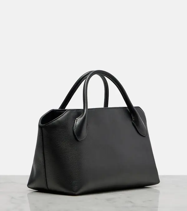 THE ROW Terrasse Medium Leather Top-handle Bag - Black