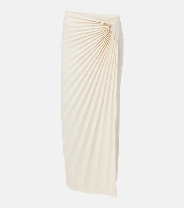Roberto Cavalli Pleated Midi Skirt - White