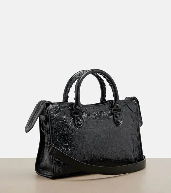 Balenciaga Le City Small Leather Tote Bag - Black