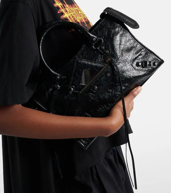 Balenciaga Le City Small Leather Tote Bag - Black